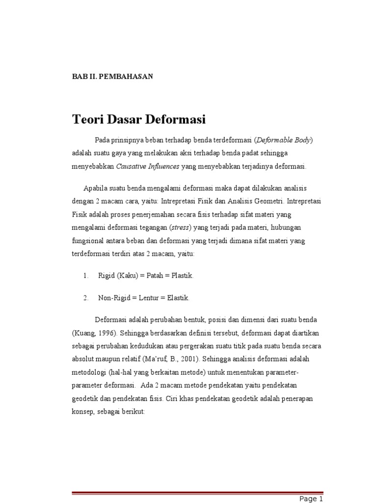 Pengertian Deformasi Plastis dan Elastis | PDF