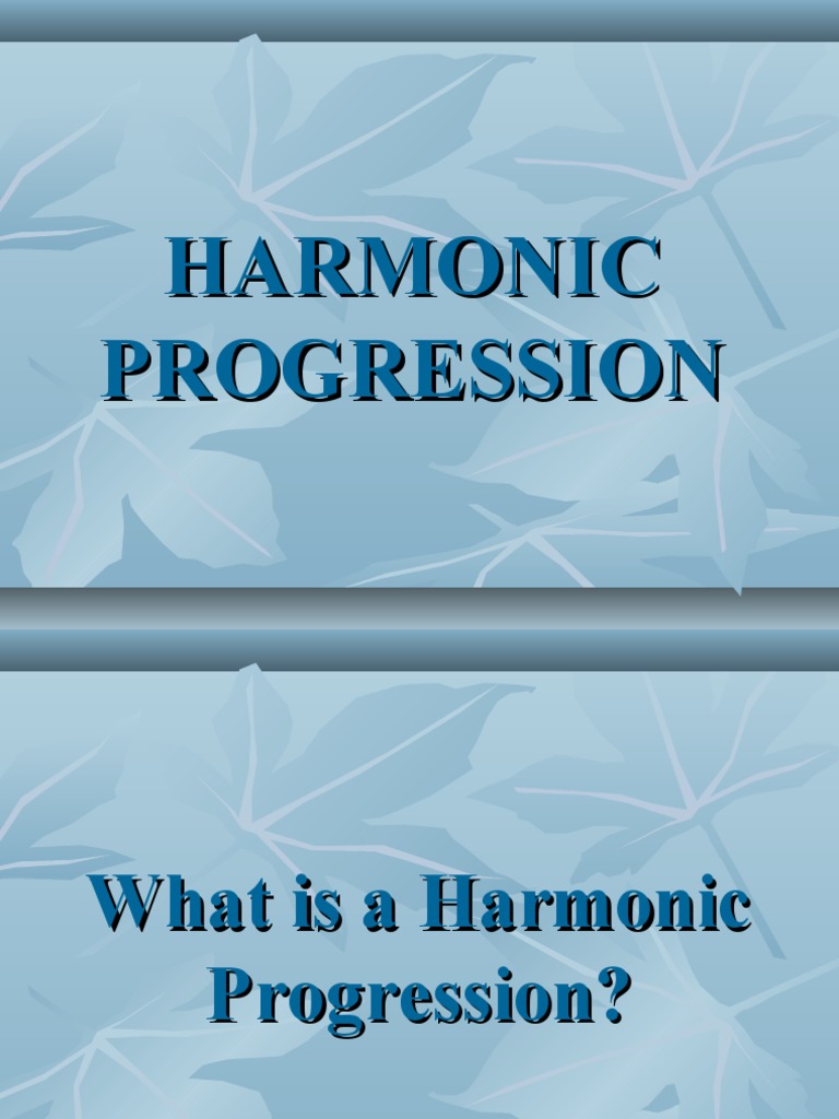 Harmonic Progressions | PDF | Sequence | Analysis