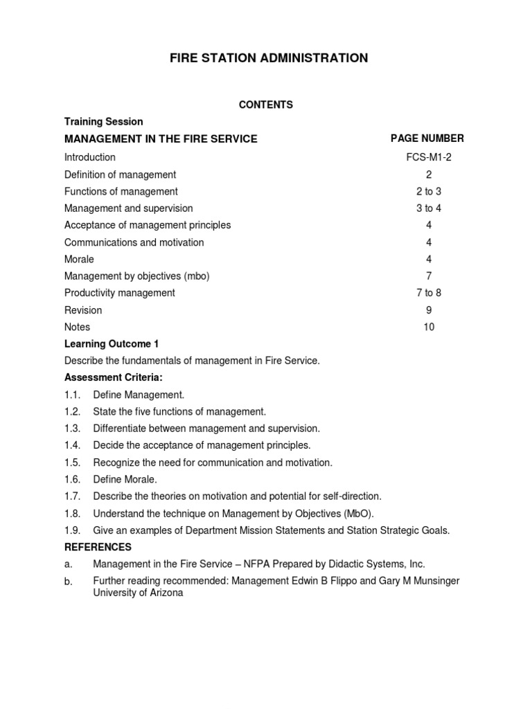 Fundamentals of Fire Service Management | PDF | Motivation | Motivational