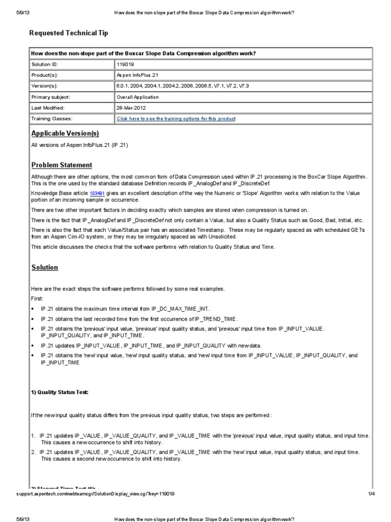 How Does The Non-Slope Part of The Boxcar Slope Data Compression ...