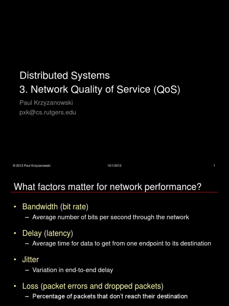 03 Qos Slides | PDF | Business | Computers