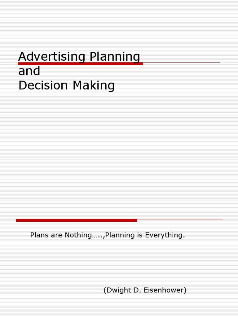Framework for Developing Strategic Advertising Plans Through Situation ...