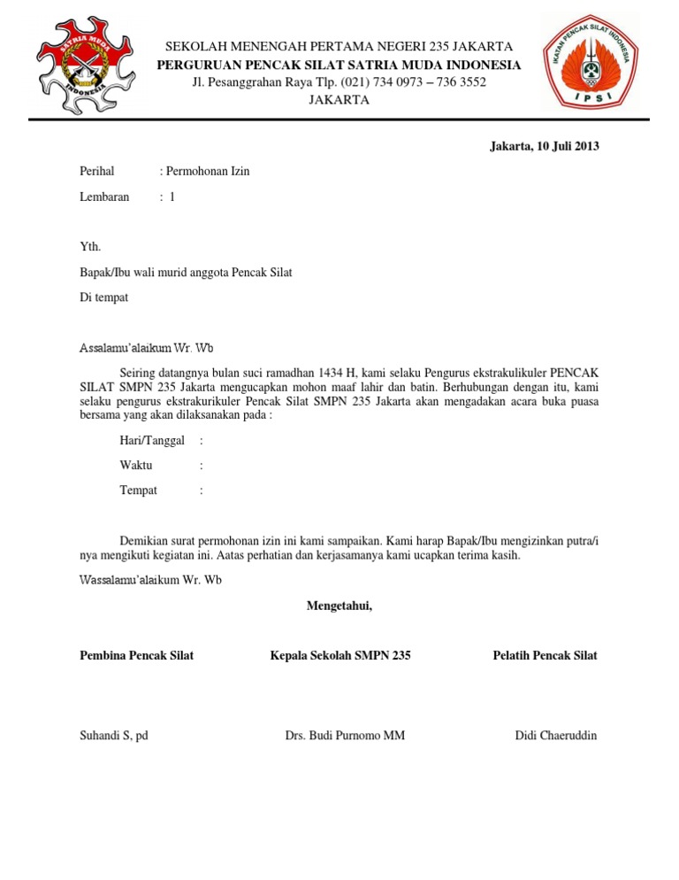 Surat Izin | PDF
