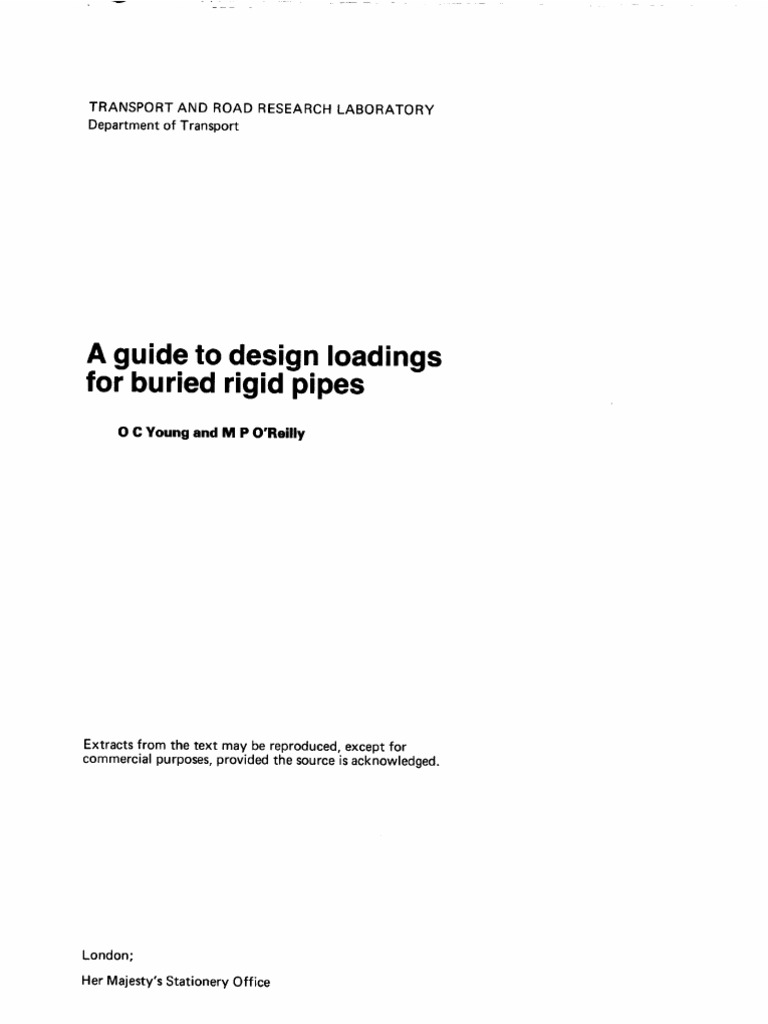 2P Guide To Design Loadings For Buried Rigid Pipes | PDF