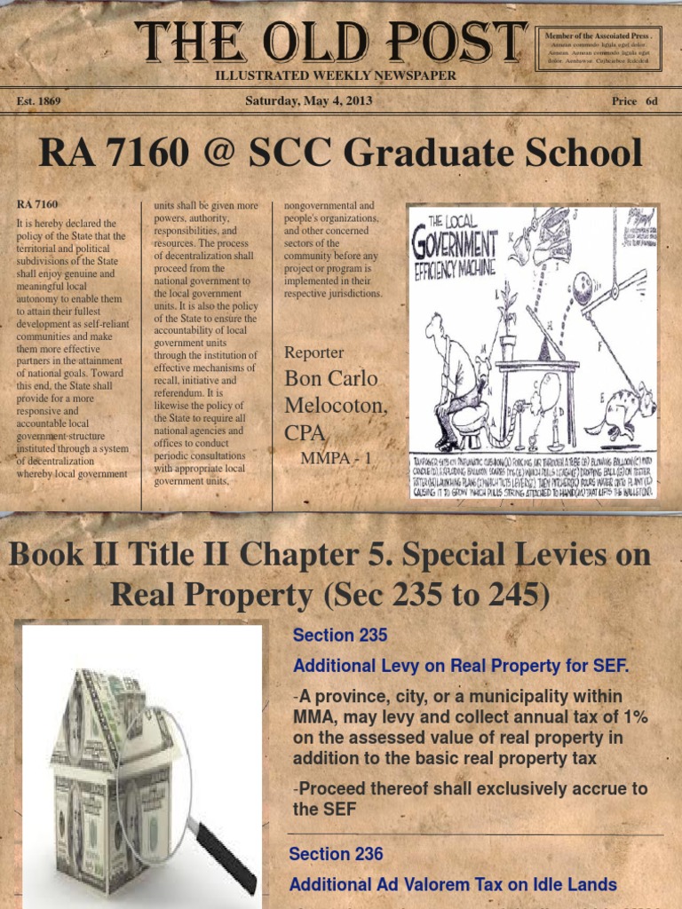 Republic Act 7160 | Taxes | Politics