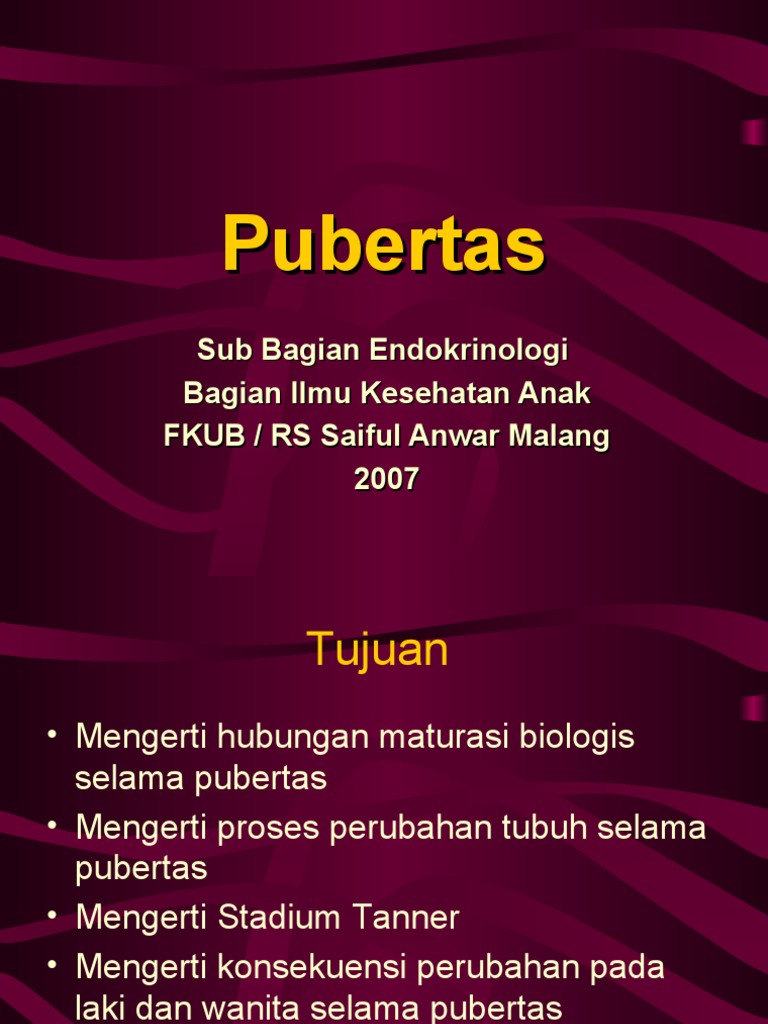 Kuliah Pubertas | PDF | Kesehatan Holistik