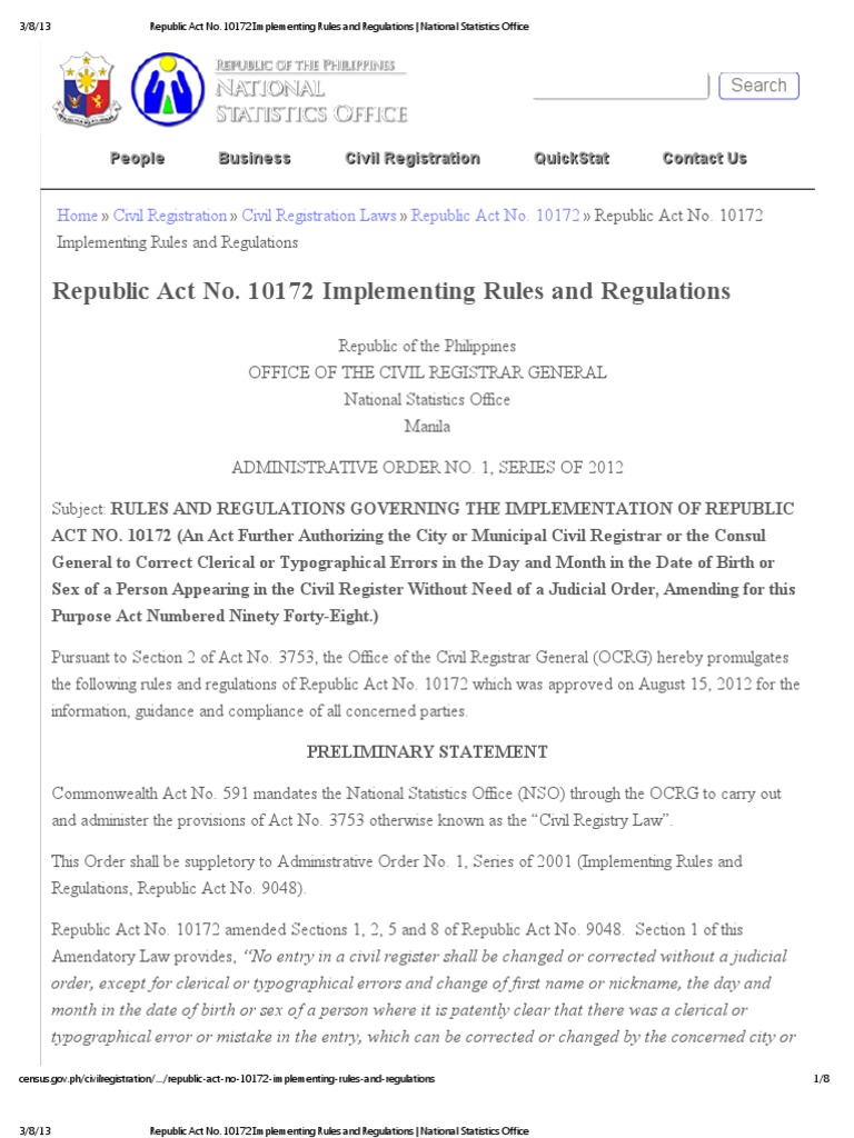 RA 10172 | Birth Certificate | Physician