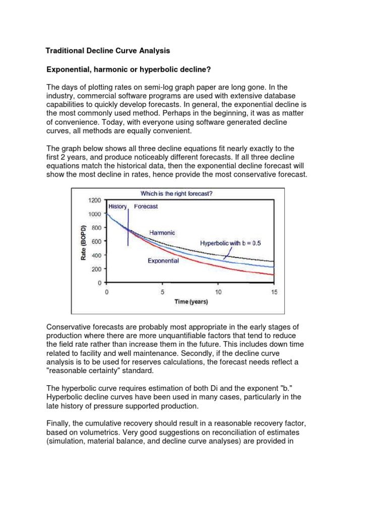 Traditional Decline Curve Analysis | PDF | Forecasting | Logarithm