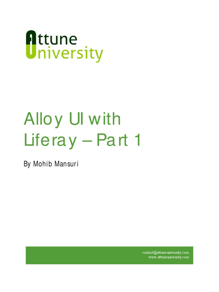 Getting Started With Liferay Alloy UI | PDF | Java Server Pages | Html Element