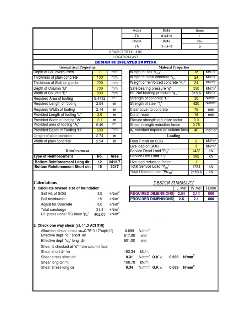 Foundation Design | PDF | Strength Of Materials | Concrete