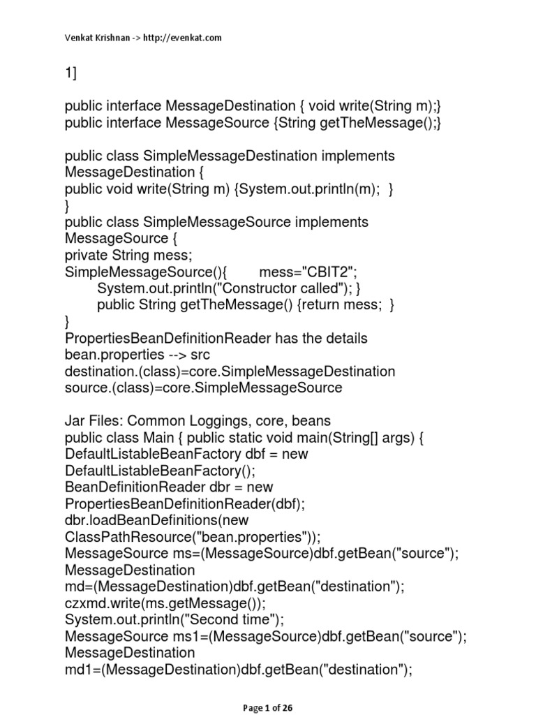 Spring Codes | PDF | Parameter (Computer Programming) | Constructor ...