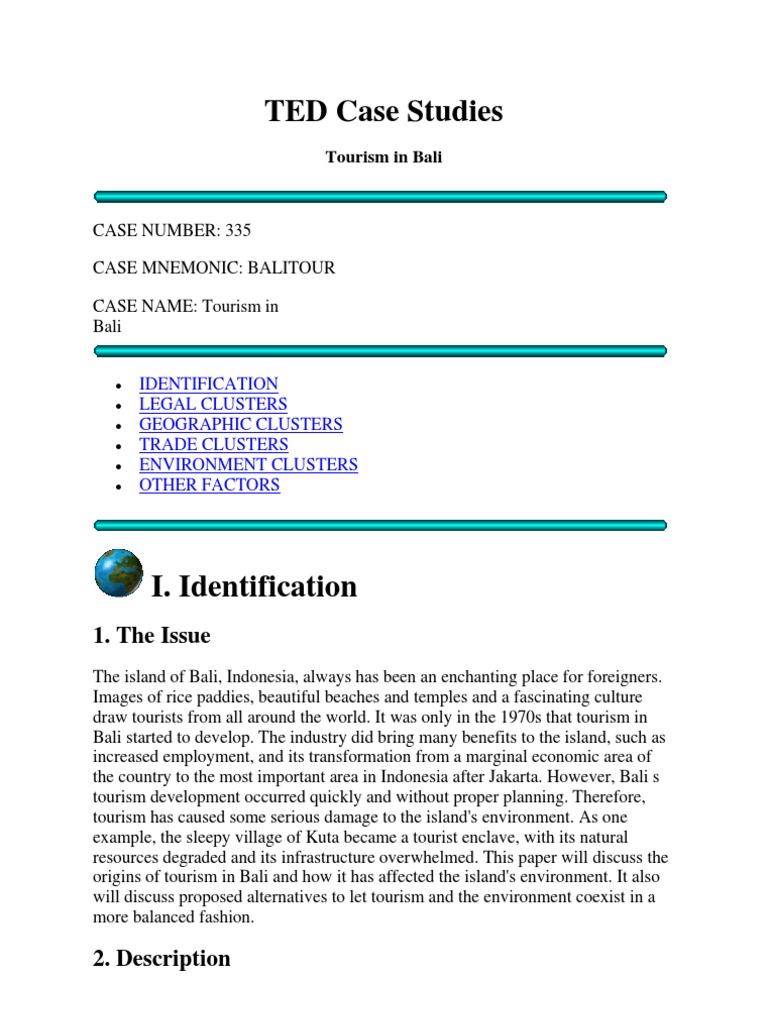 TED Case Studies | PDF | Bali | Tourism