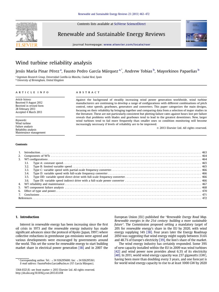 Wind Turbine Reliability Insights | PDF | Wind Power | Transmission ...