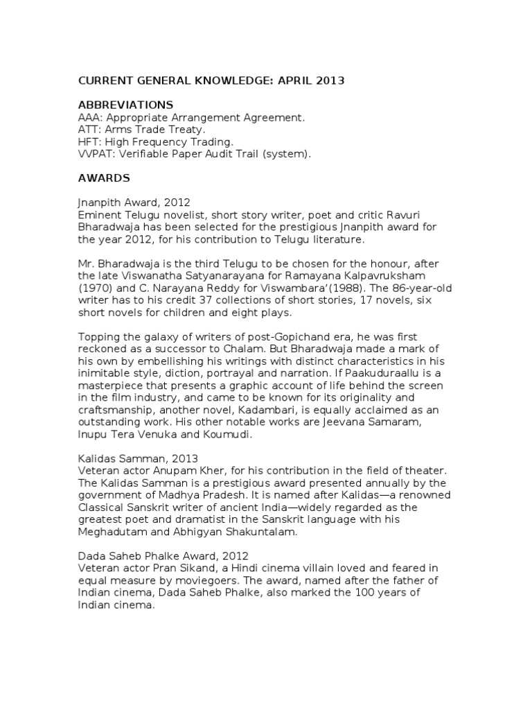 Current General Knowledge | PDF | World Wide Web | Internet & Web