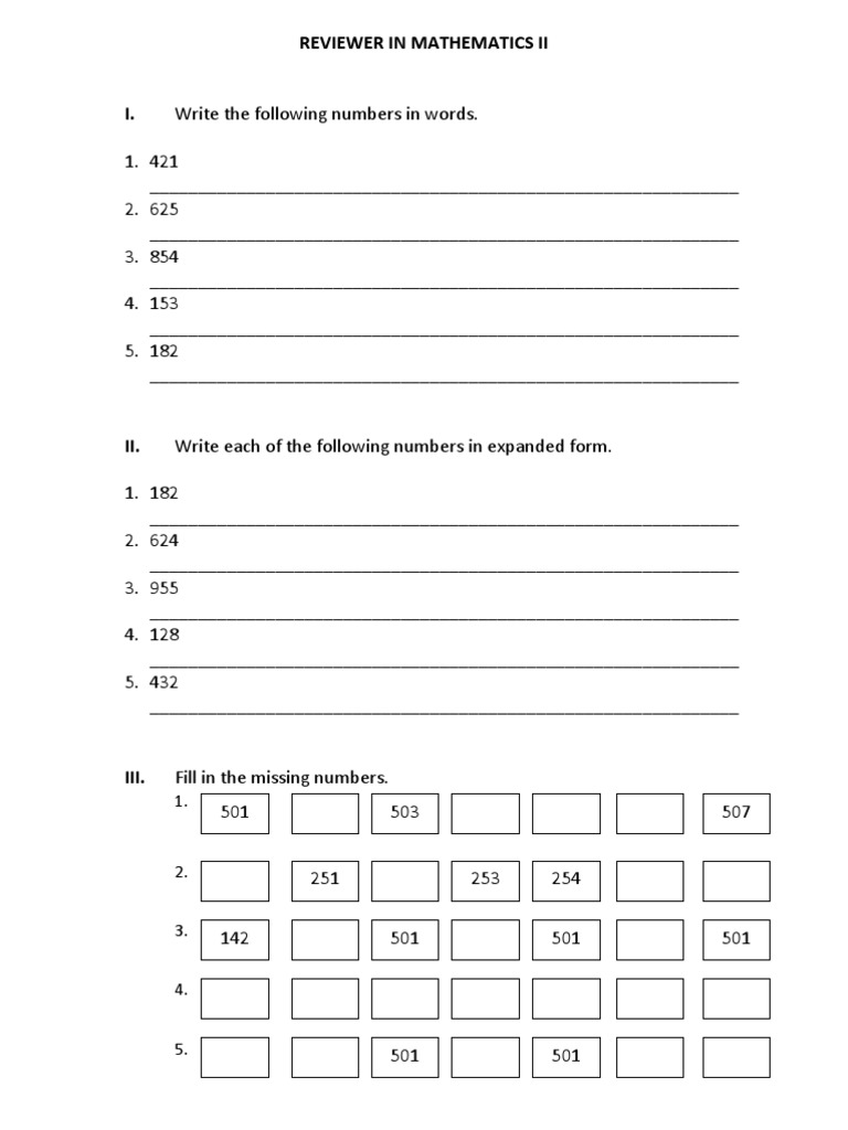 Mathematics and English Reviewer Guide | PDF | Linguistics | Noun
