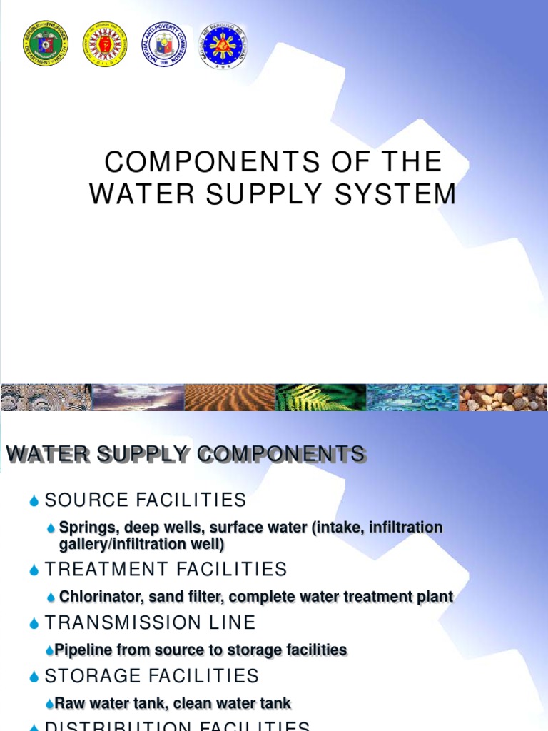 Components of Water Supply Systems | PDF | Chlorine | Pump