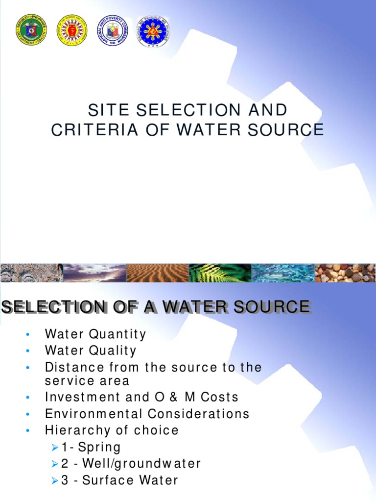 04 - DILG - Salintubig - Site Selection and Criteria of Water Source ...