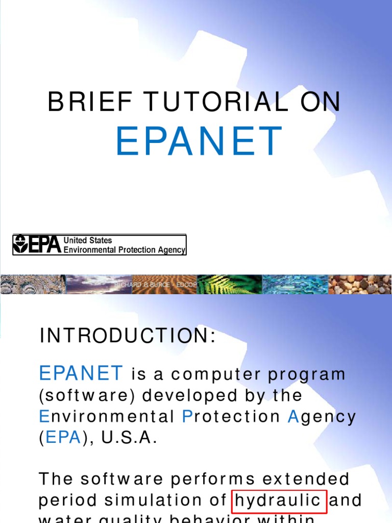 07 EPANET Tutorial-Slides | PDF | Map | Areas Of Computer Science