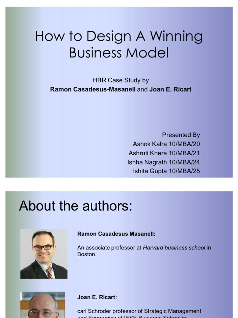 How To Design A Winning Business Model | PDF | Business Model ...