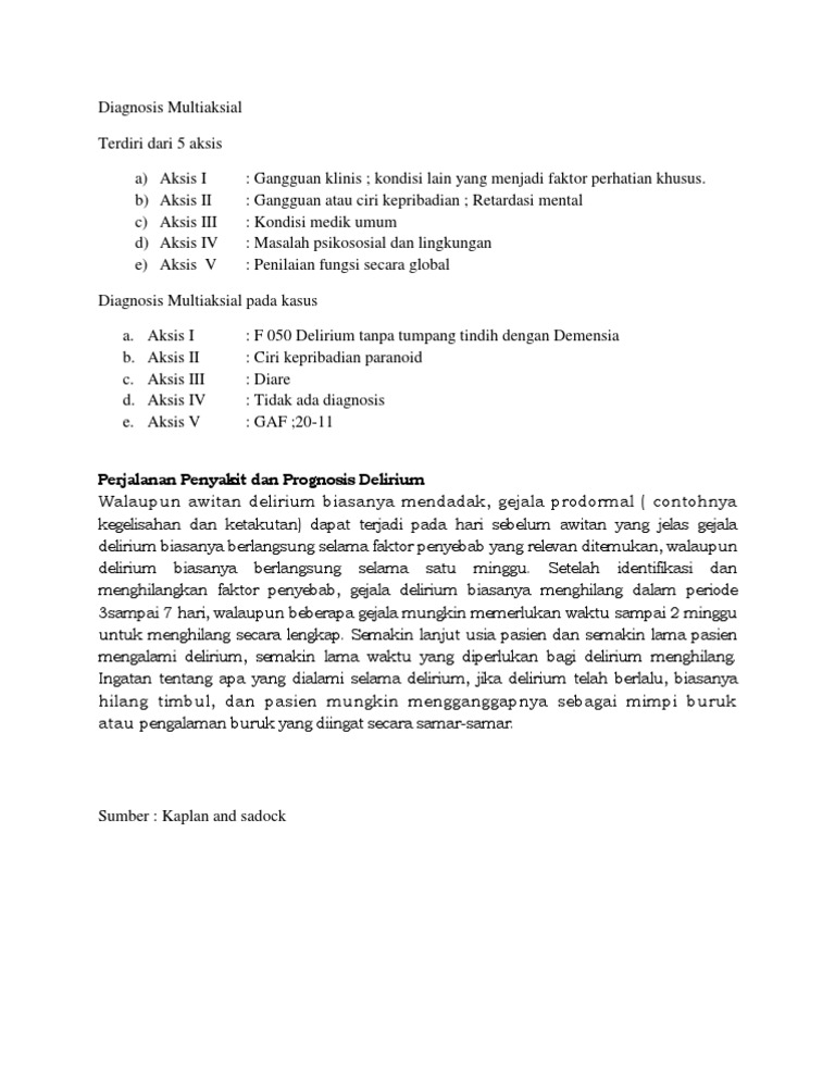 Diagnosis Multiaksial | PDF