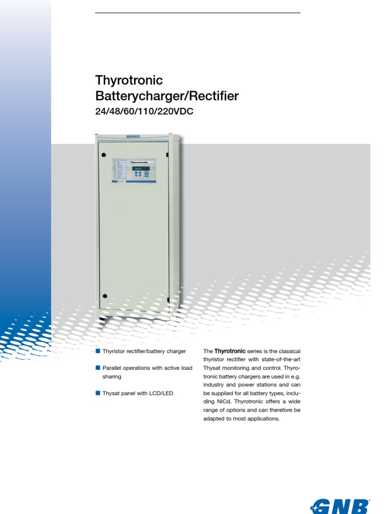Thyrotronic Batterycharger/Rectifier: Thyrotronic Series Is The ...