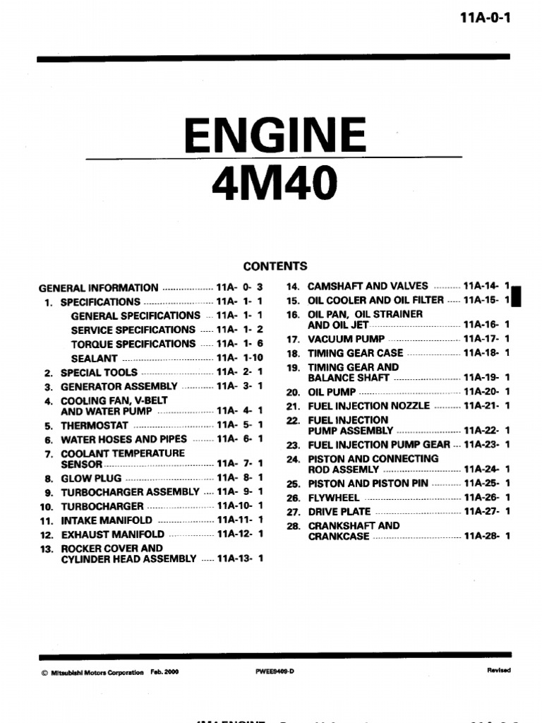 Engine 4M40 | PDF