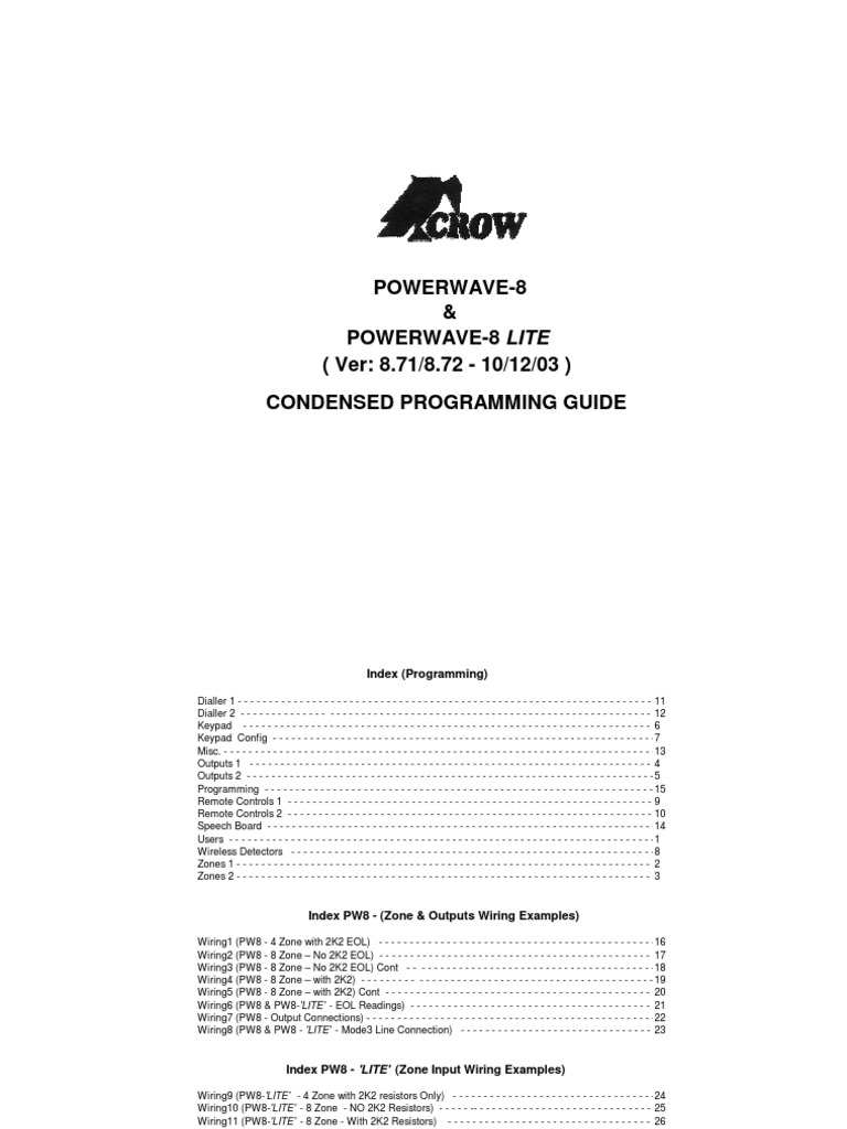 PW8 Version 8.71-8.72 Condensed | PDF | Relay | Series And Parallel ...