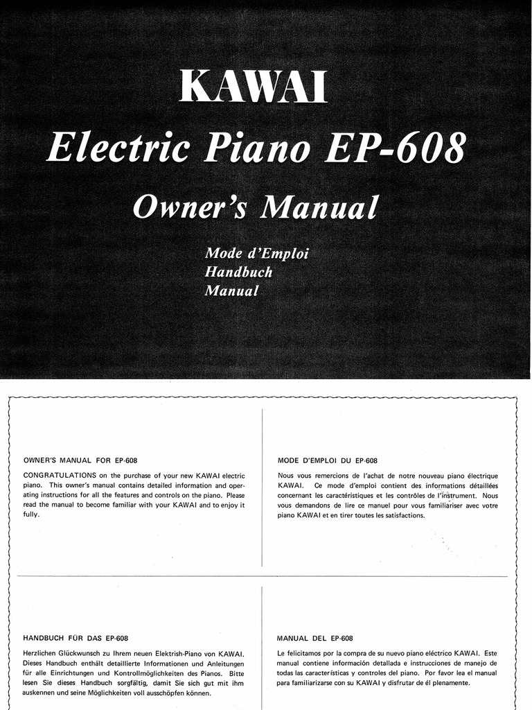 Kawai Ep-608 Manual | PDF