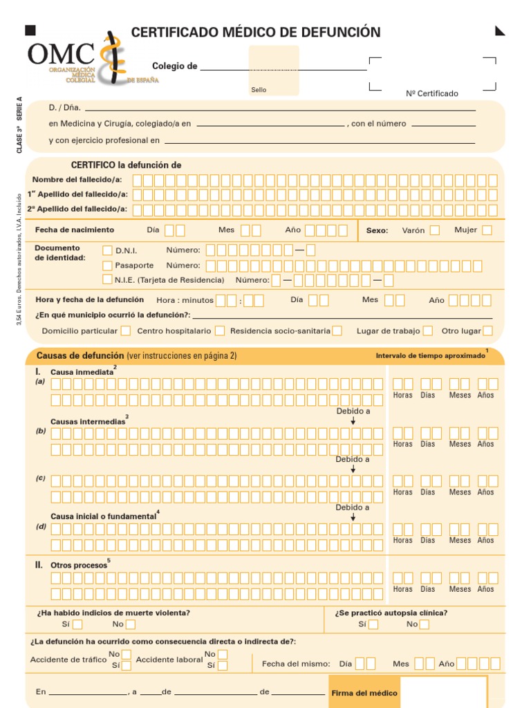 Certificado Médico de Defunción | PDF | Ciencias sociales