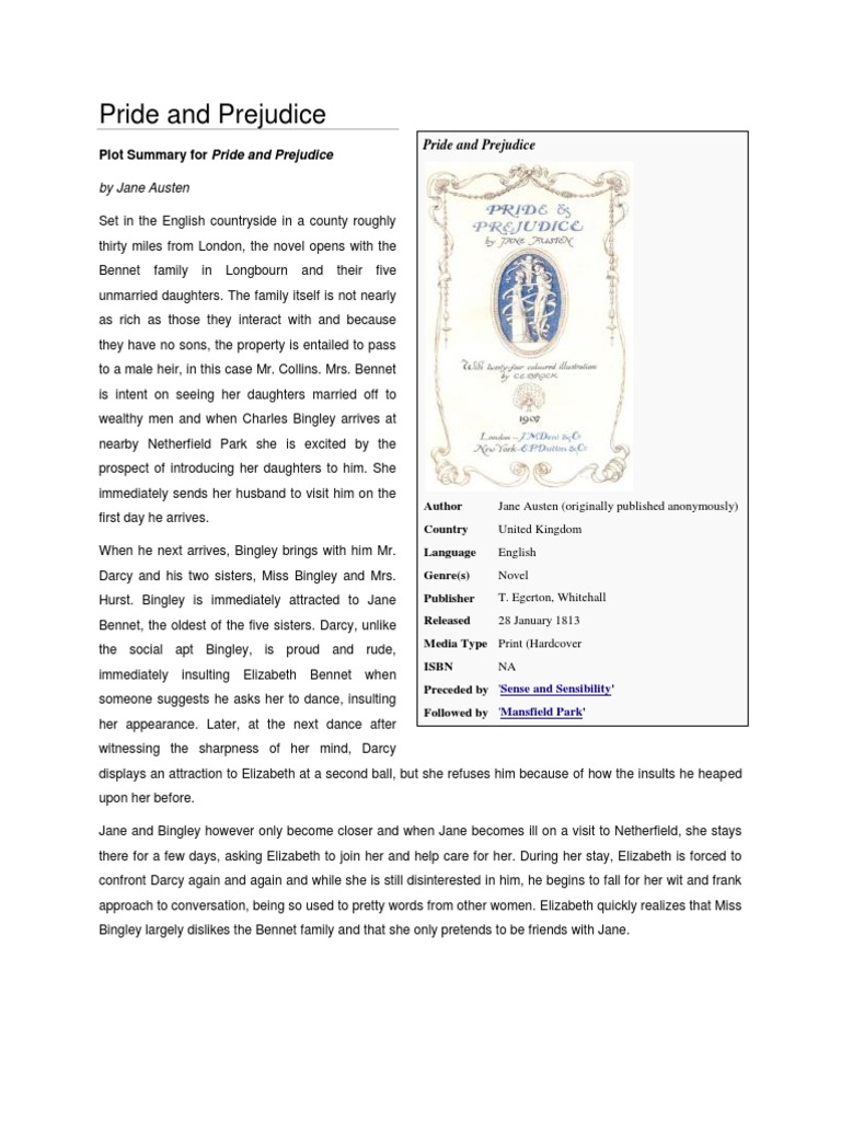Pride and Prejudice | PDF | Pride And Prejudice | British Satirical Novels