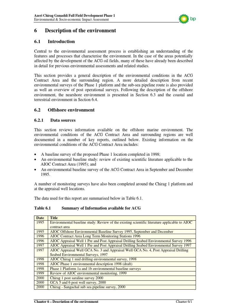 An Overview of the Offshore Environmental Conditions for the Azeri ...