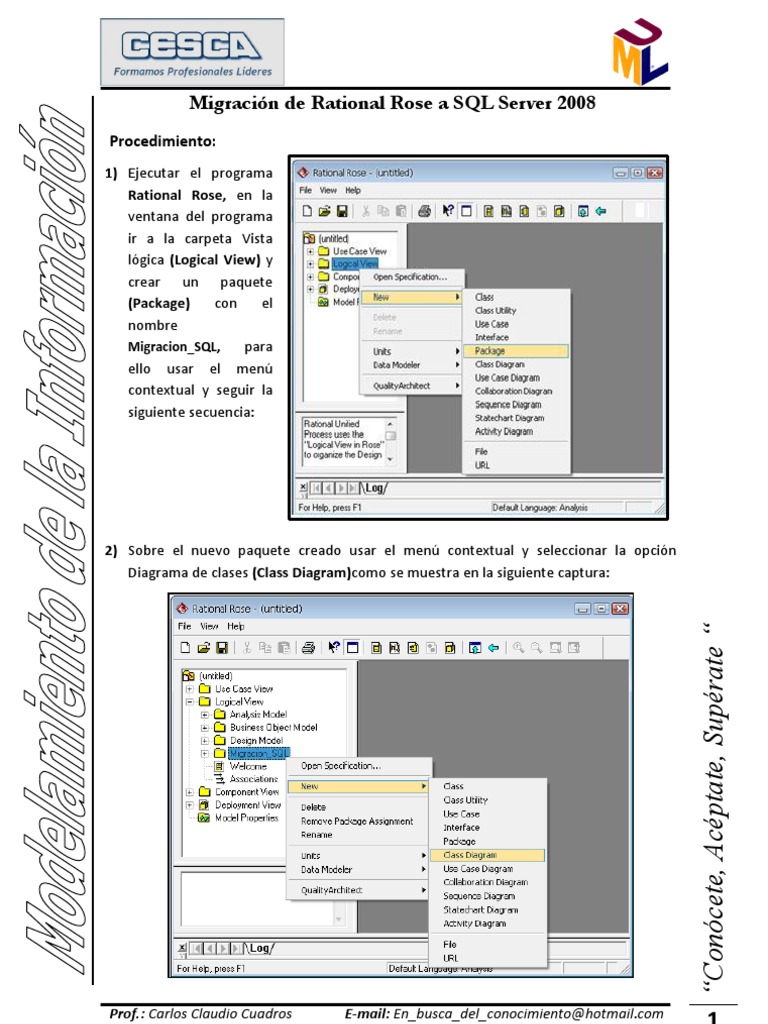 Migracion de Rational Rose A SQL Server 2008 | PDF | Servidor SQL de Microsoft | Software de la ...