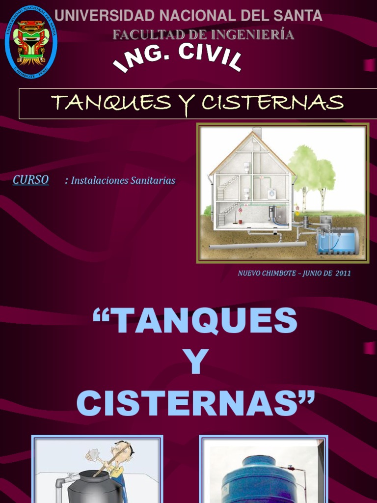 Tanques Elevados y Cisternas | PDF | Tanques | Bomba