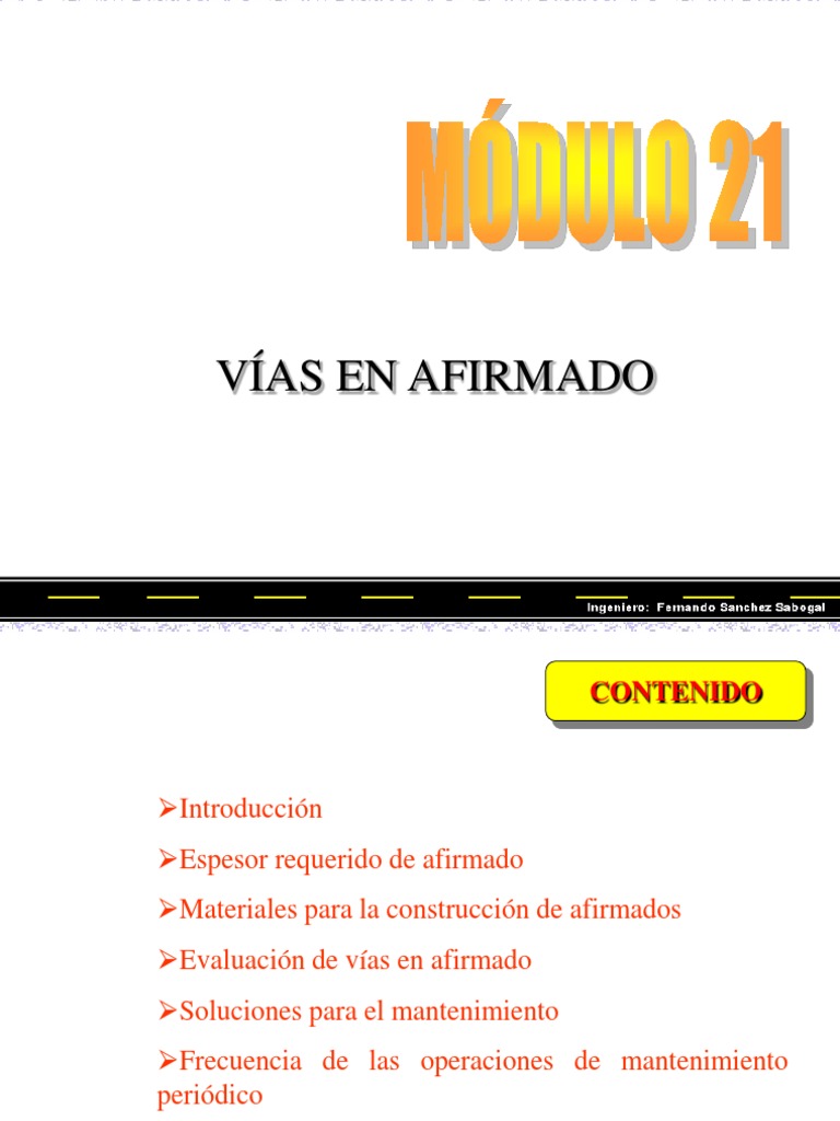 Vias en Afirmado | PDF