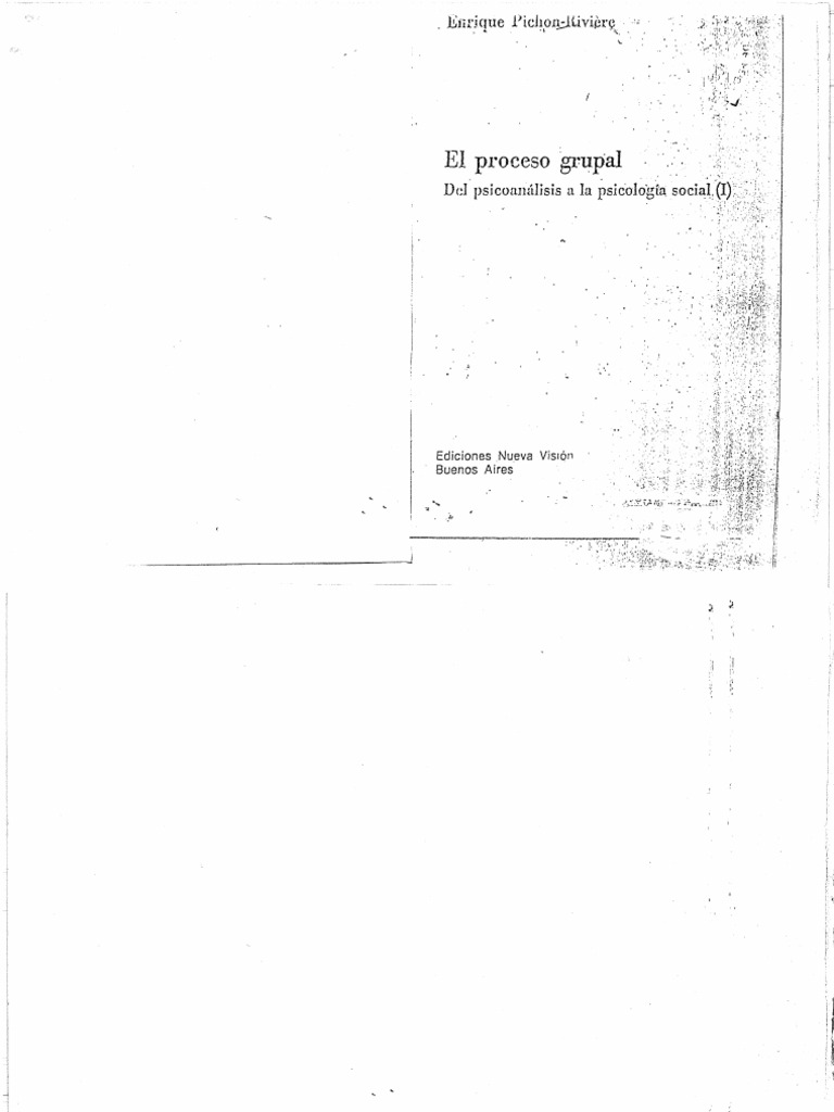El Proceso Grupal Pichon-Riviere PDF | PDF