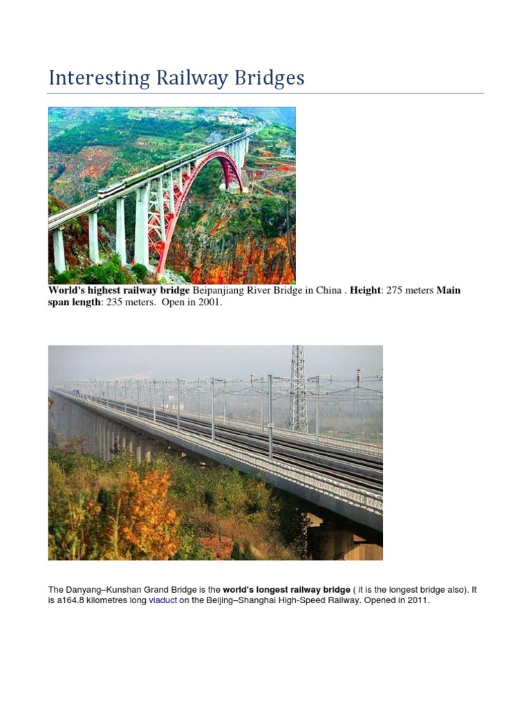 Interesting Railway Bridges | PDF | Bridge | Rail Transport