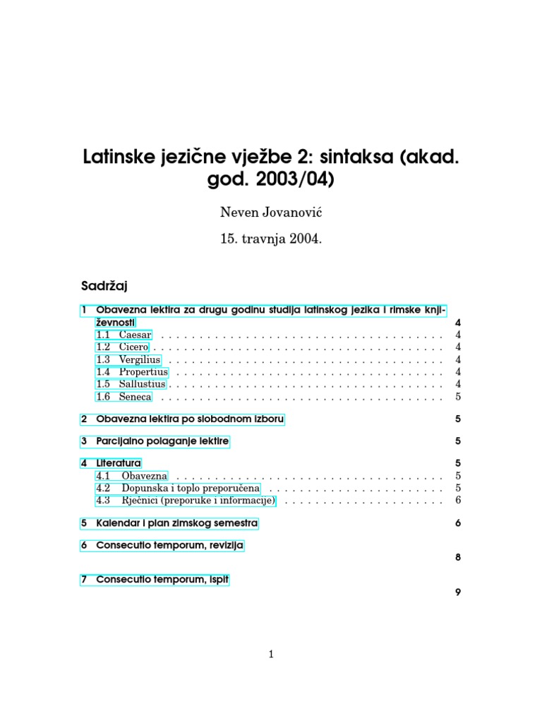 Latinski Jezik | PDF