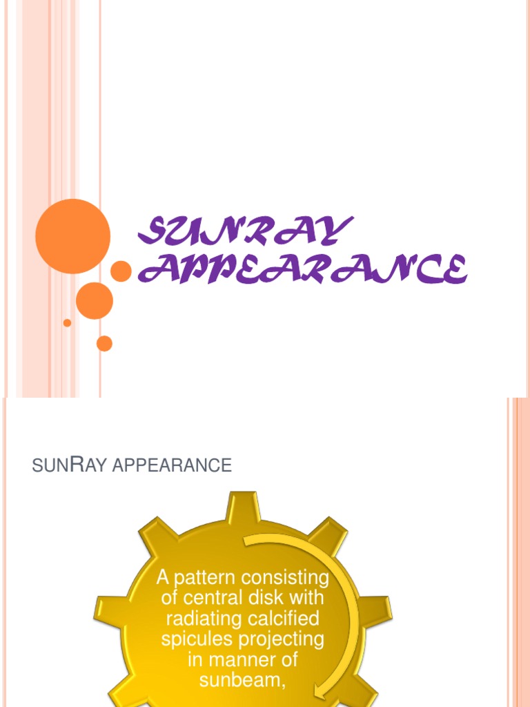 Sunray Appearance - pptx2 | PDF | Bone | Animal Anatomy