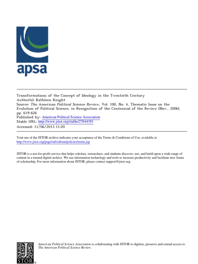 Ideology's Evolution in 20th Century | PDF | Ideologies | Communism