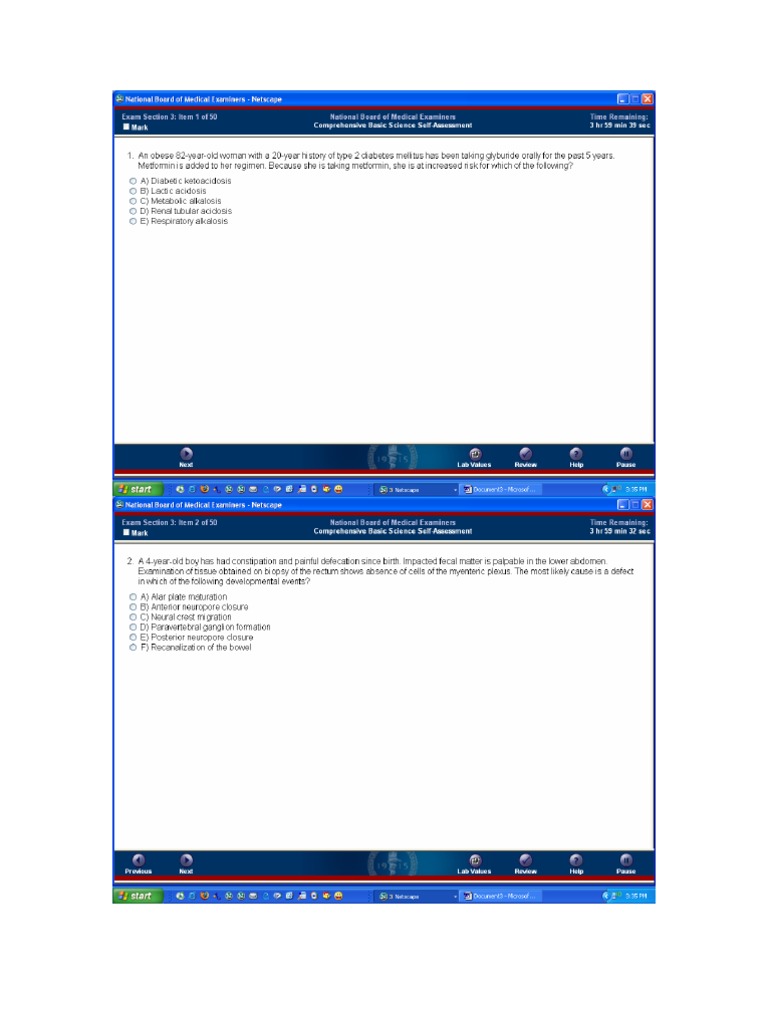 NBME Form 1 Section 3 | PDF