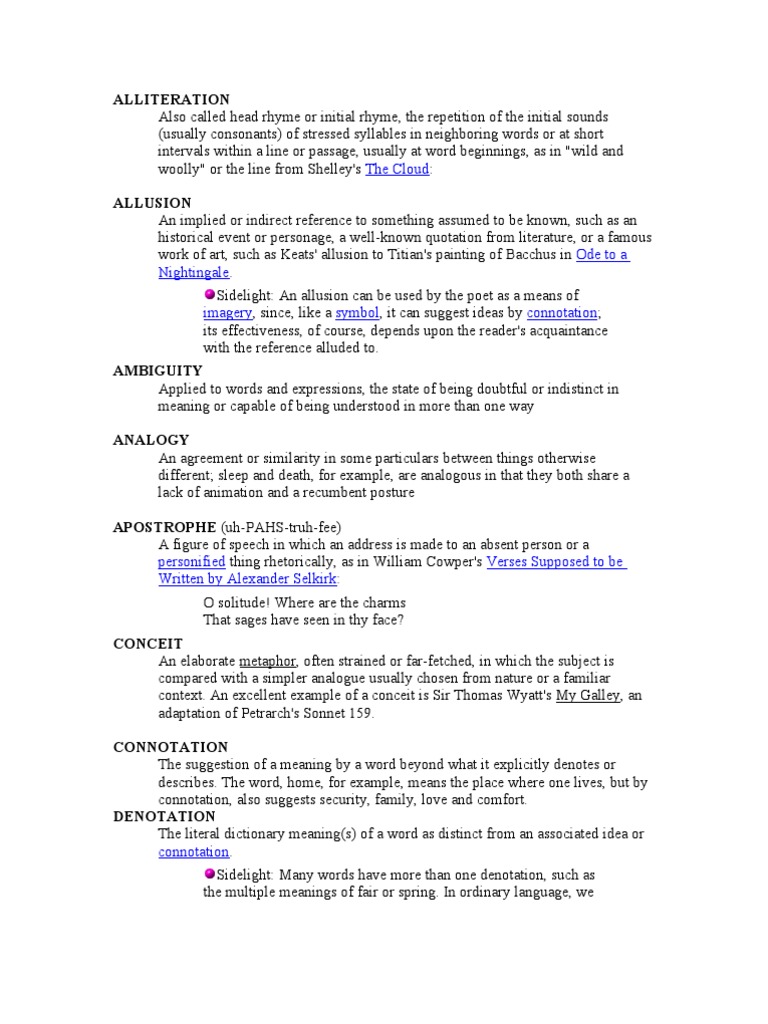 Poetic Terms | PDF | Poetry | Irony