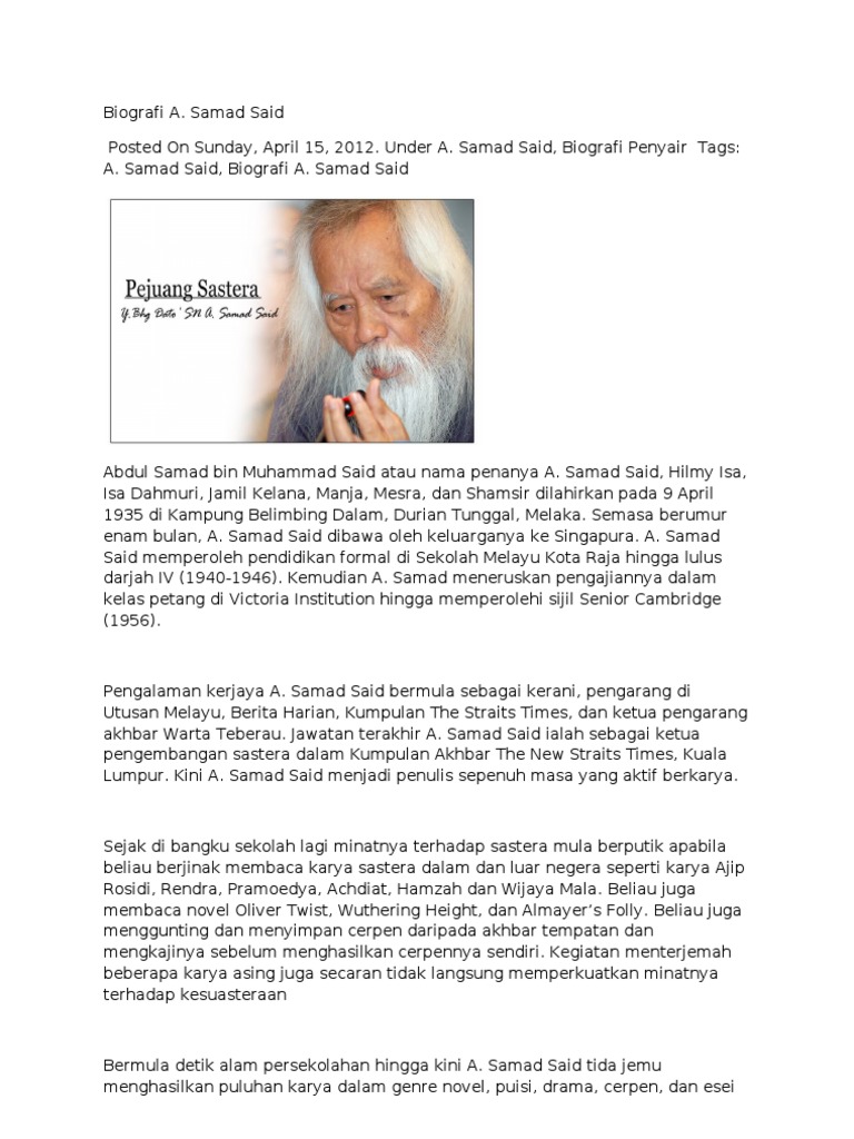 A.samad Said | PDF