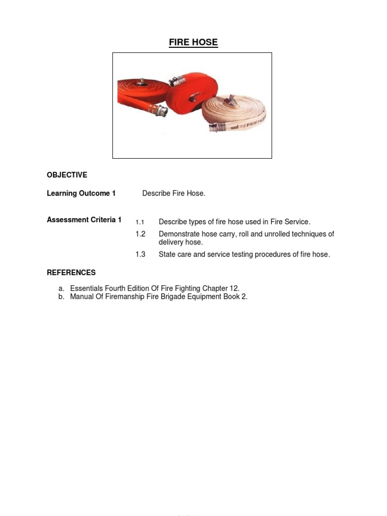 Fire Hose | PDF | Fires | Firefighting