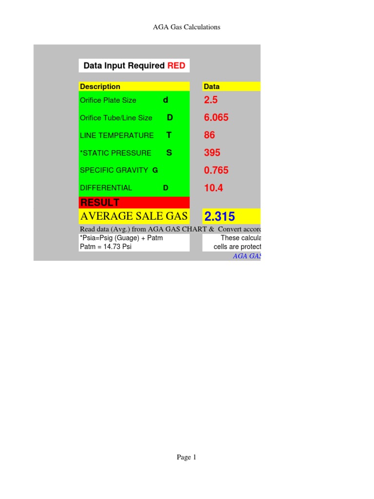 AGA Gas Calculation | PDF