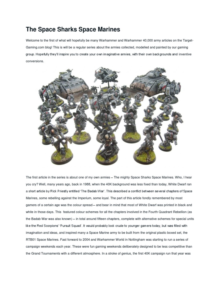 Space Sharks: A 40K Army Guide | PDF | Gun Turret | Tanks