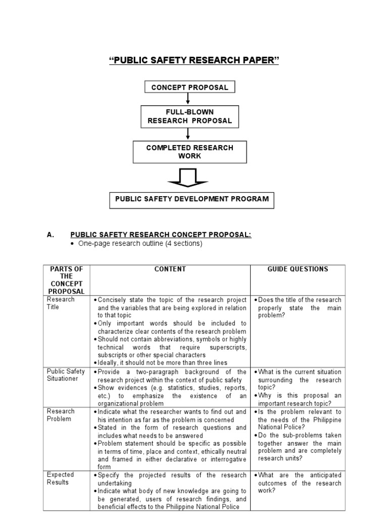 Public Safety Research Proposal Guide | PDF | Academic Discipline ...