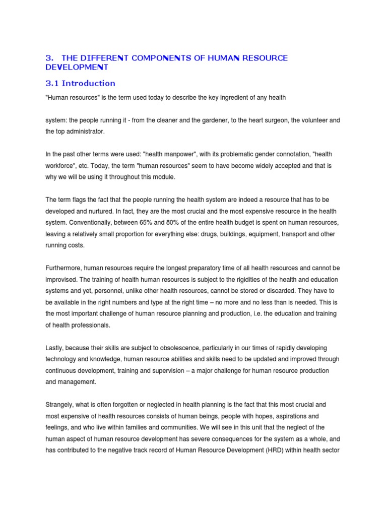 Components of HRD | PDF | Employment | Human Resource Management