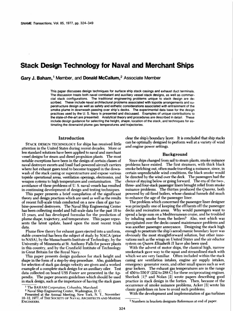 Baham G J.stack Design Technol.1977.TRANS | PDF | Vortices | Fluid Dynamics
