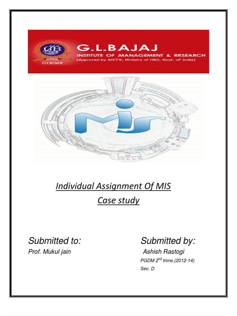 Individual Assignment of MIS Case Study: Submitted To: Submitted by | PDF | Chief Information ...