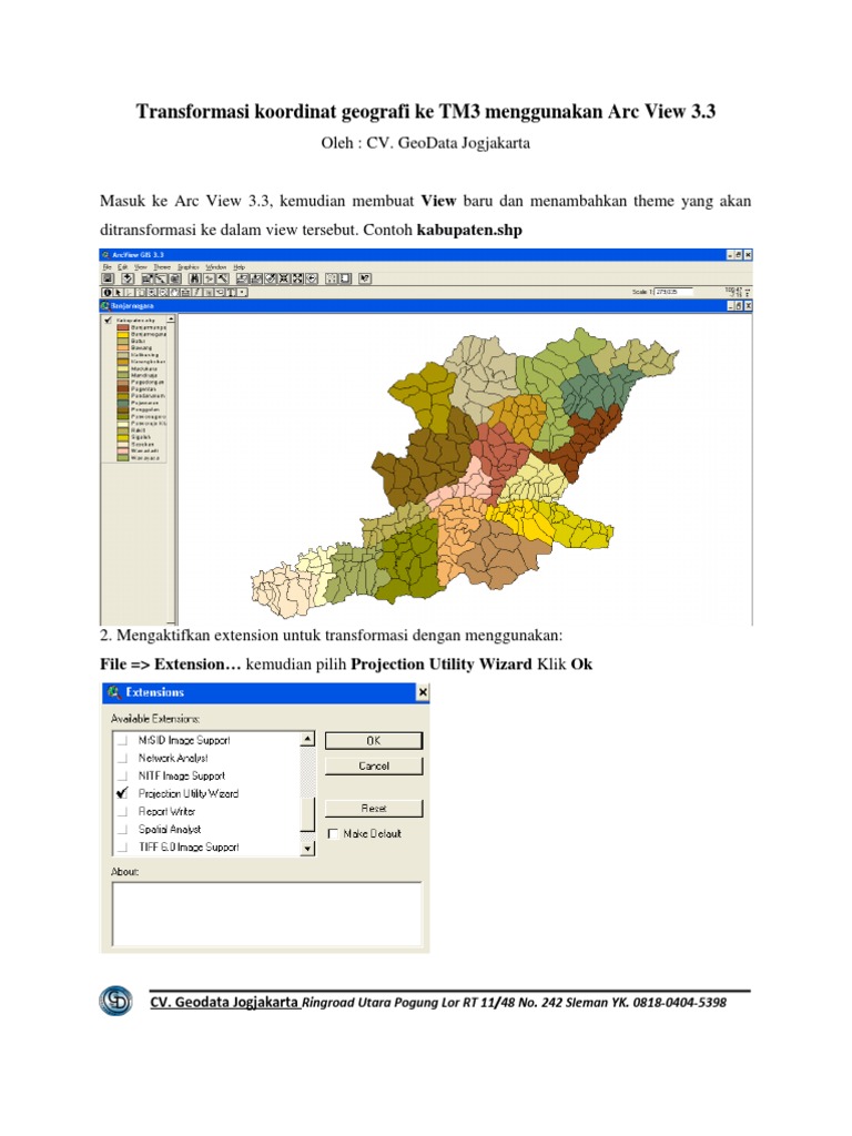 Mengubah Proyeksi Ke TM3 | PDF